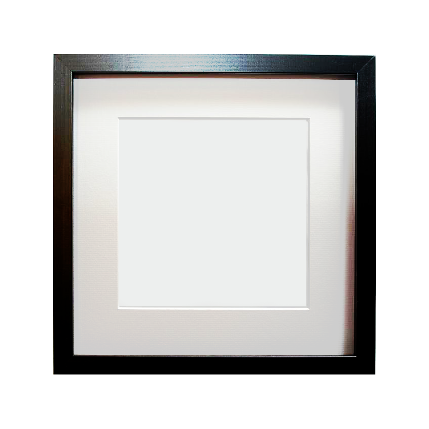 Innramming sort ramme 40x40 (til kunsttrykk 23x23) – Kjersti Munkejord Lamb